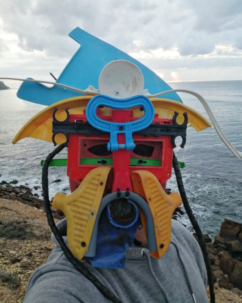 Surreal Faces Made From Plastic Trash