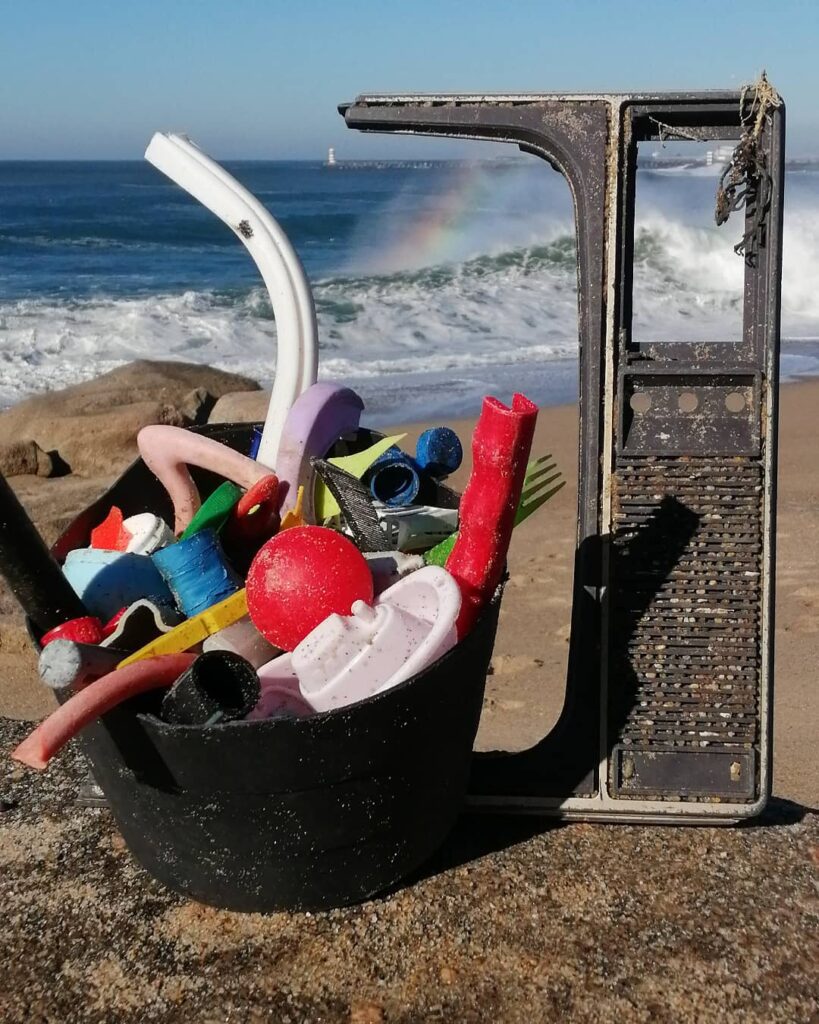 Surreal Faces Made From Plastic Trash