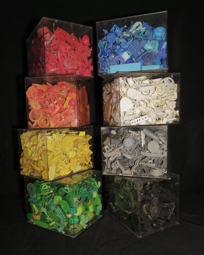 Surreal Faces Made From Plastic Trash