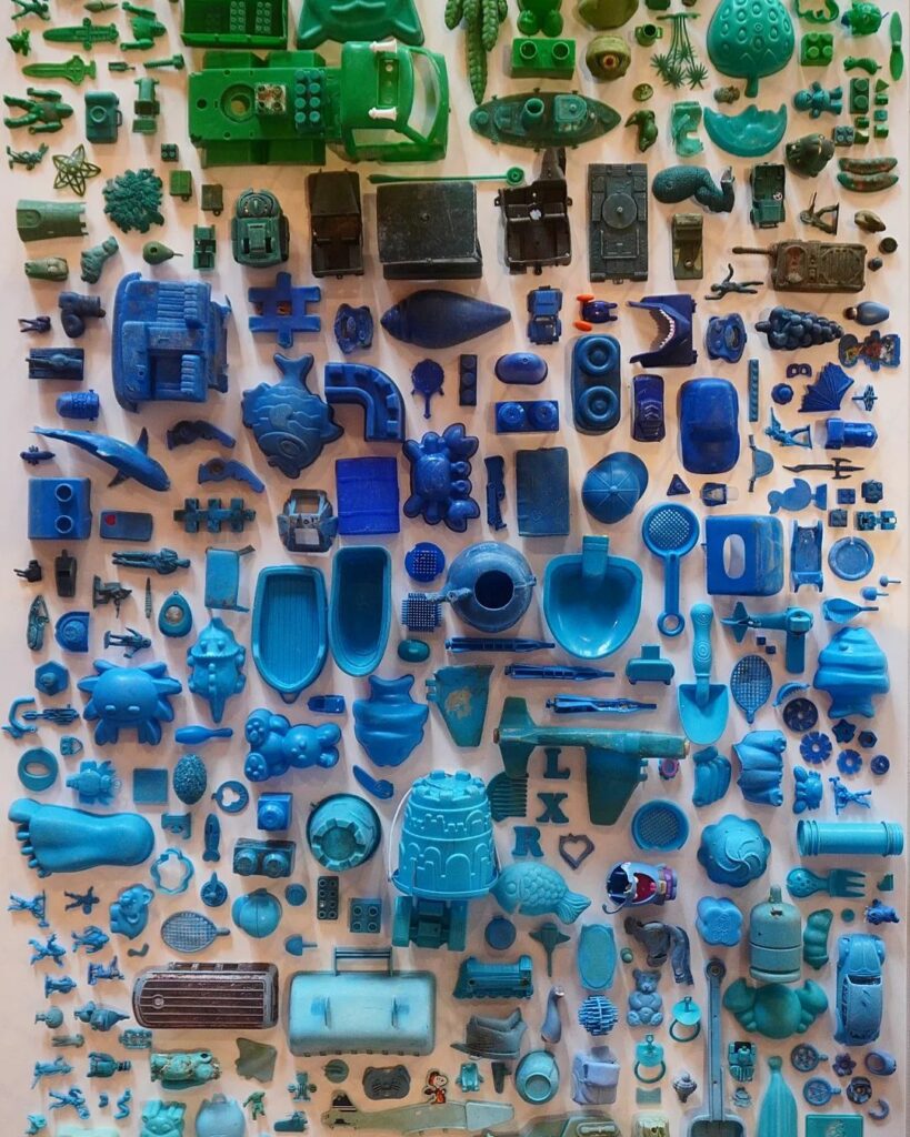 Surreal Faces Made From Plastic Trash
