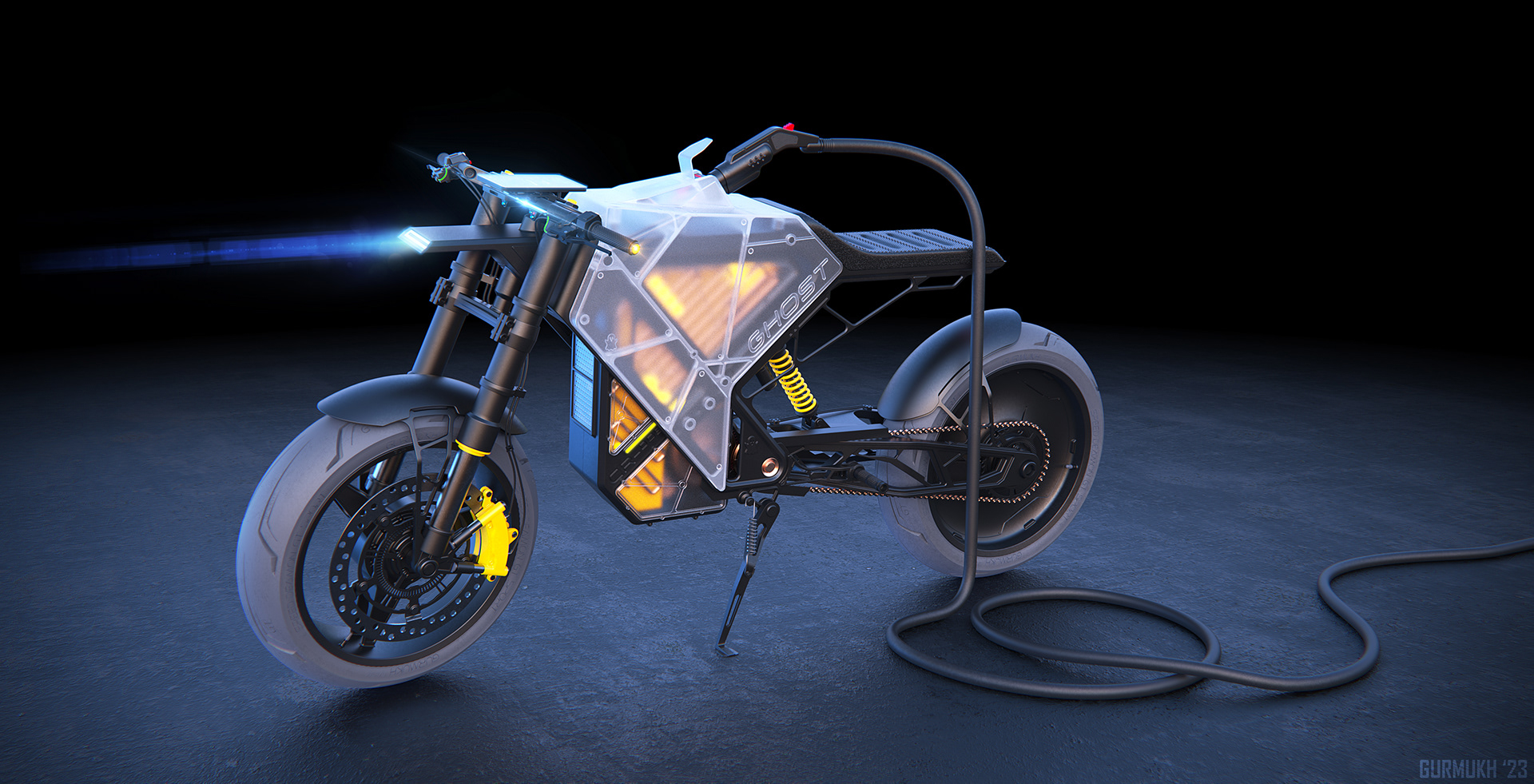 Gurmukh Bhasin Presents Transparent Electric Bike with Urban-Street ...