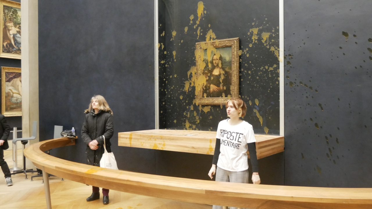 Iconic Mona Lisa at Louvre Survives Soup Attack Amidst French ...