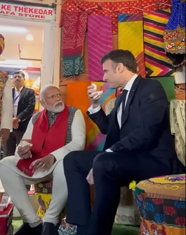 Amidst High-Profile Tea Party Between Modi and Macron Echoes of Protest ...